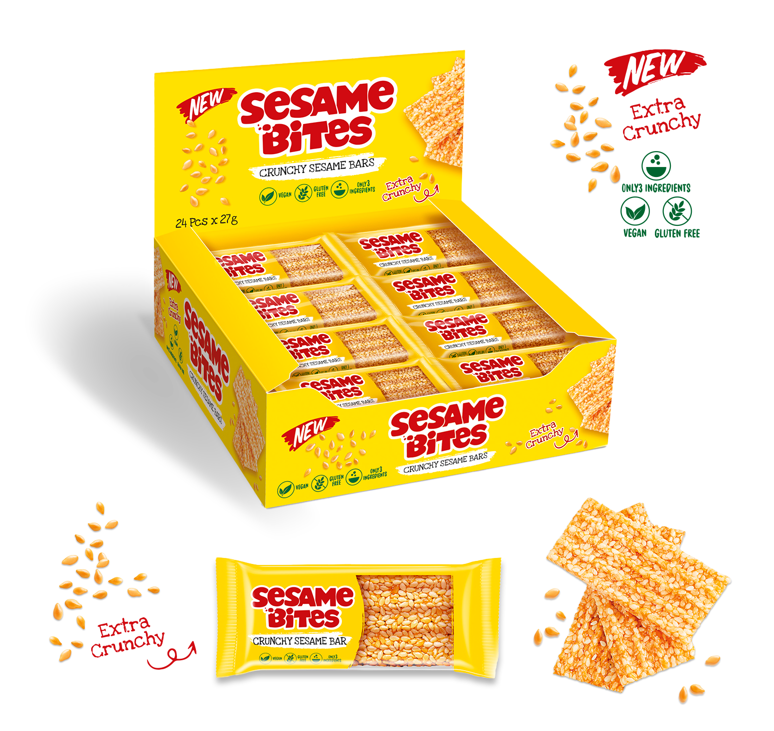 Sesame Snaps - Crunchy Sesame Bars